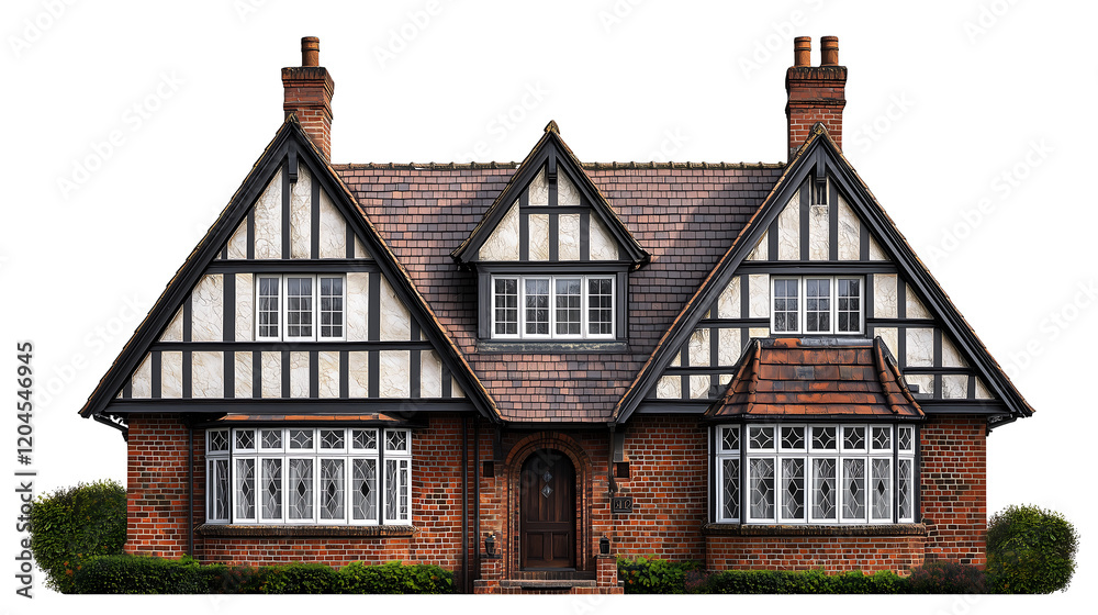 Tudor house isolated on transparent background ,high resolution Stock ...