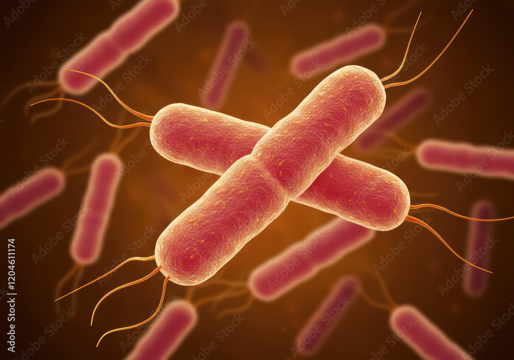Detailed 3D depiction of pneumococcus bacteria, showcasing its Gram ...