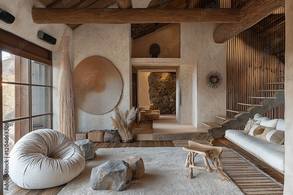 biomorphic, with curved and undulating shapes creating a sense of ...