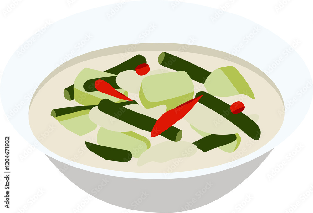 sayur lodeh indonesian food cartoon illustration Stock Illustration ...