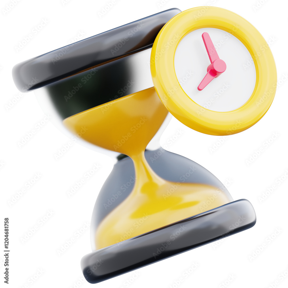 Hourglass dynamic countdown timer with flowing sand for productivity ...