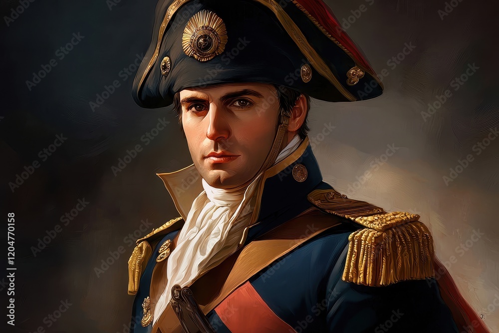Iconic representation of Napoleon as an influential figure Stock ...