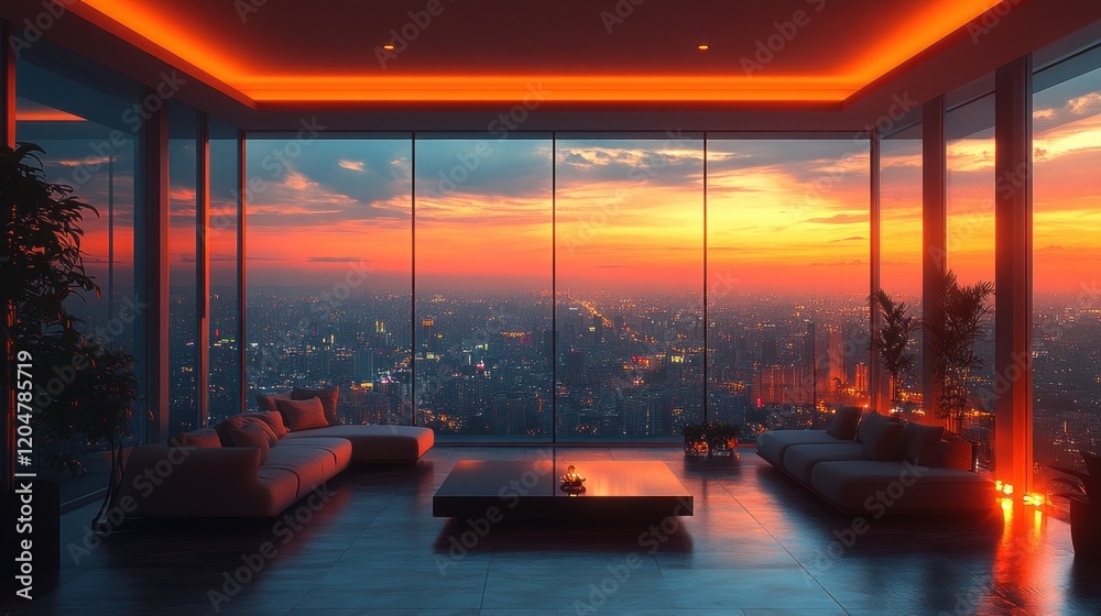 Modern Lounge Night Talk Show Studio Virtual Background for Live ...