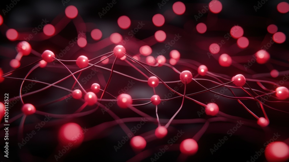 Hacker Activity and System Breaches A network map with flashing red ...