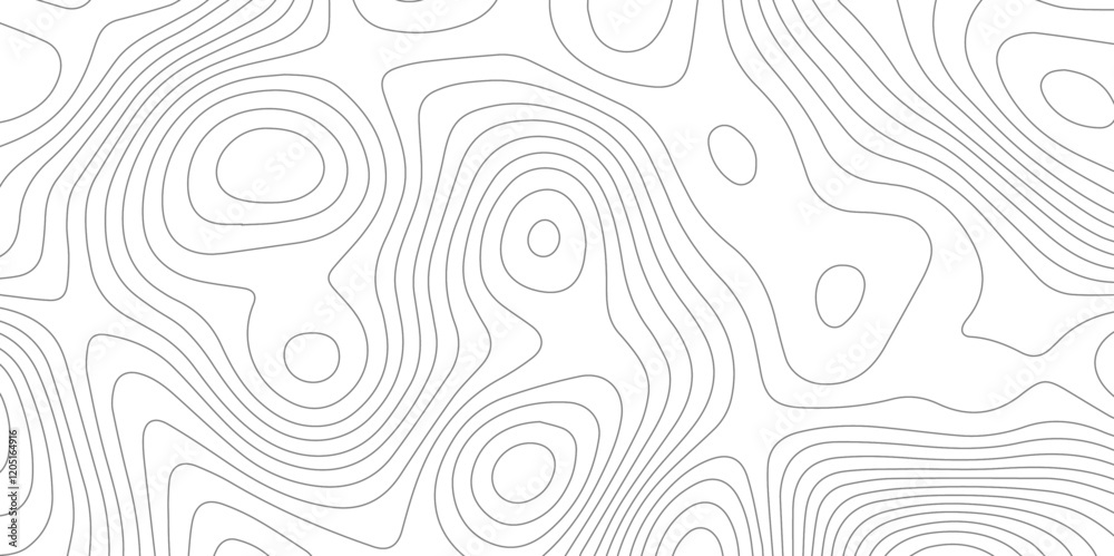 Abstract topography wave lines pattern on white background, topographic ...