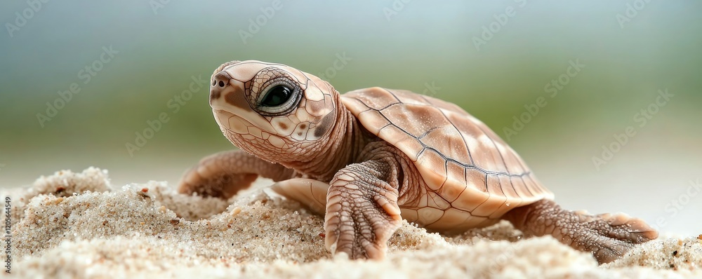Witness the breathtaking moment a tiny baby turtle emerges from the ...