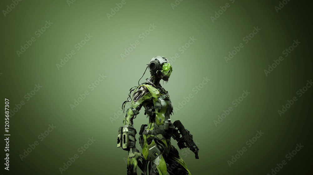 A mutant fighter with one arm replaced by a grotesque bio-weapon and ...