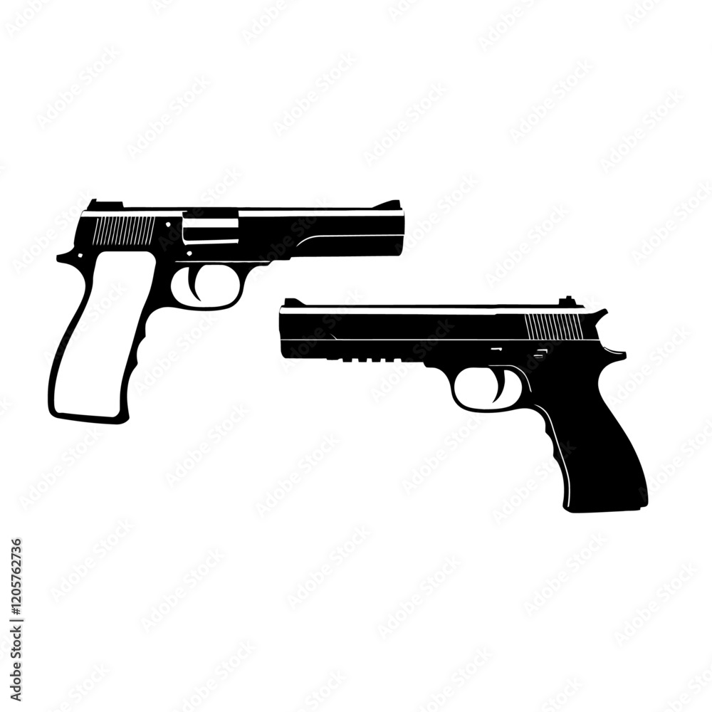 Stock-Vektorgrafik „handgun pistol hand pistol gun svg vector cut file ...