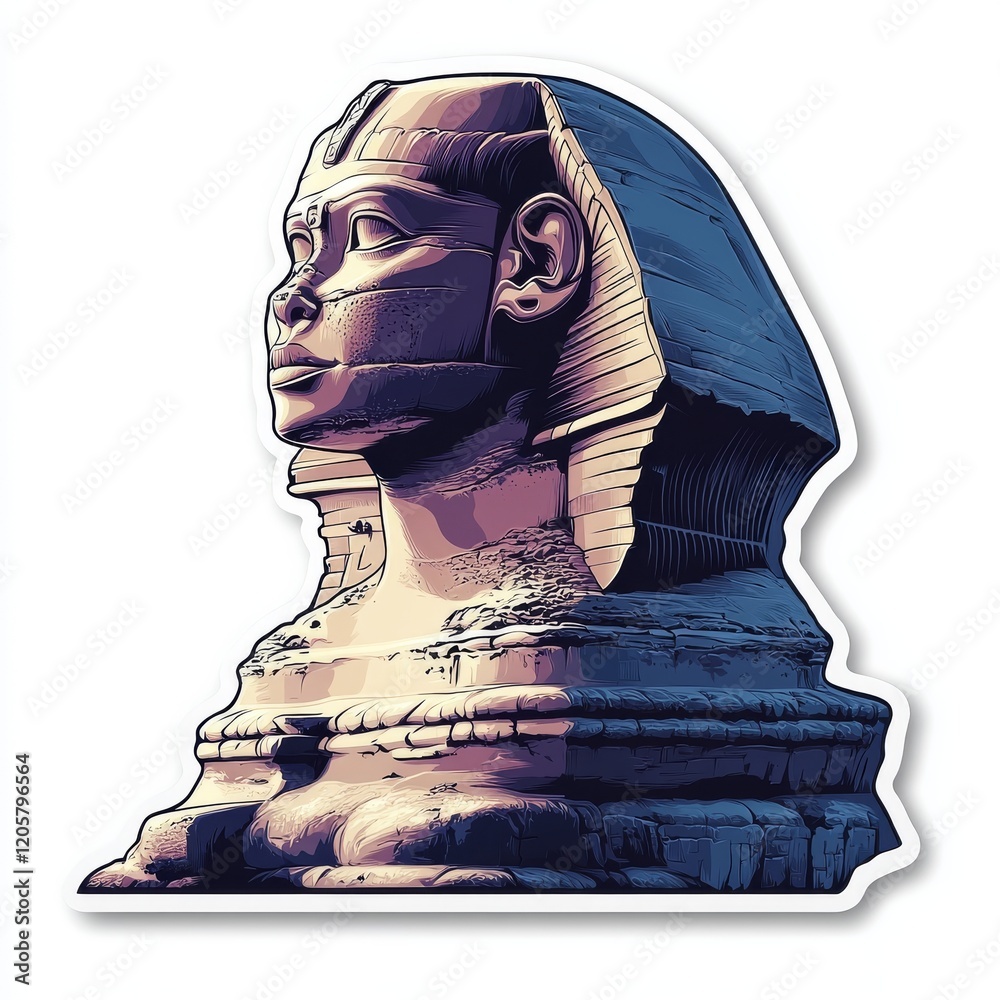 Stock-Foto „Stylized depiction of the Great Sphinx of Giza rendered as ...