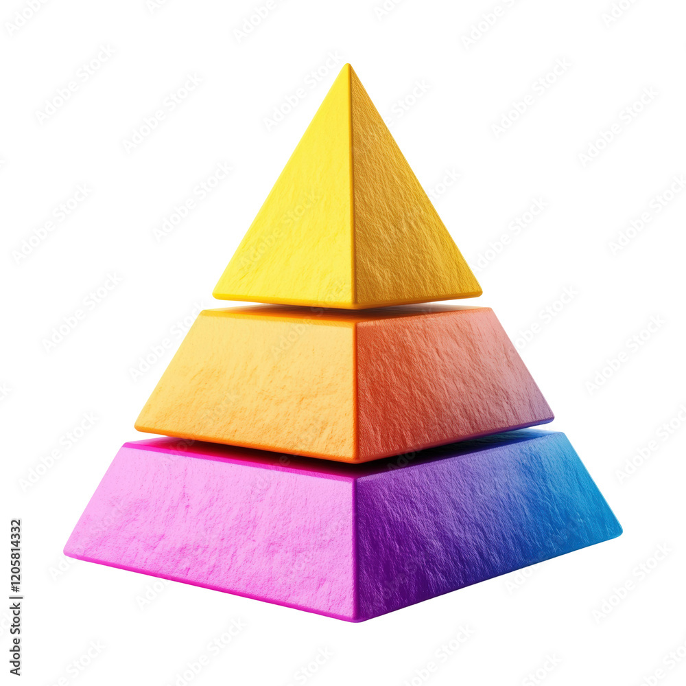 Visualizing business strategy success pyramid chart with three elements ...