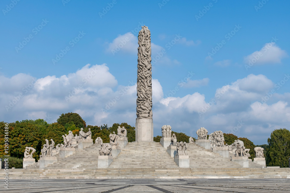 Oslo, Norway-23 September 2024; The Monolith (Monolitten) sculpture in ...