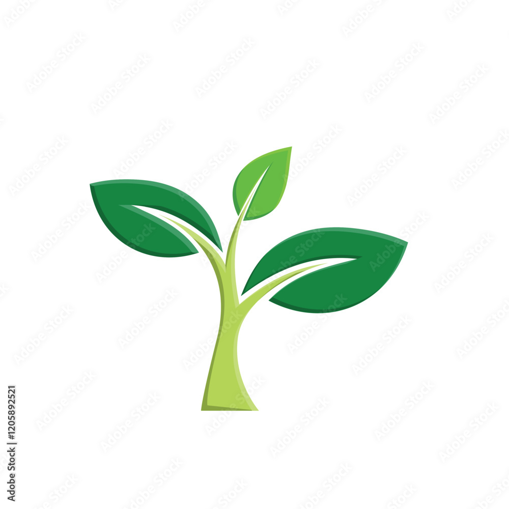sustainable icon. plant vector. renewal, carbon reduction, net zero ...
