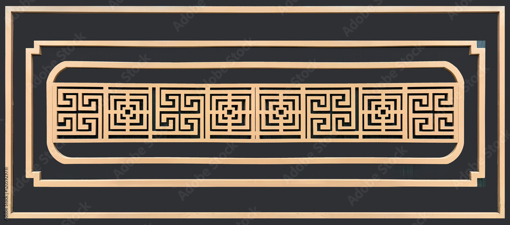 Chinese concept laser cut decorative screens panel in gold and black ...