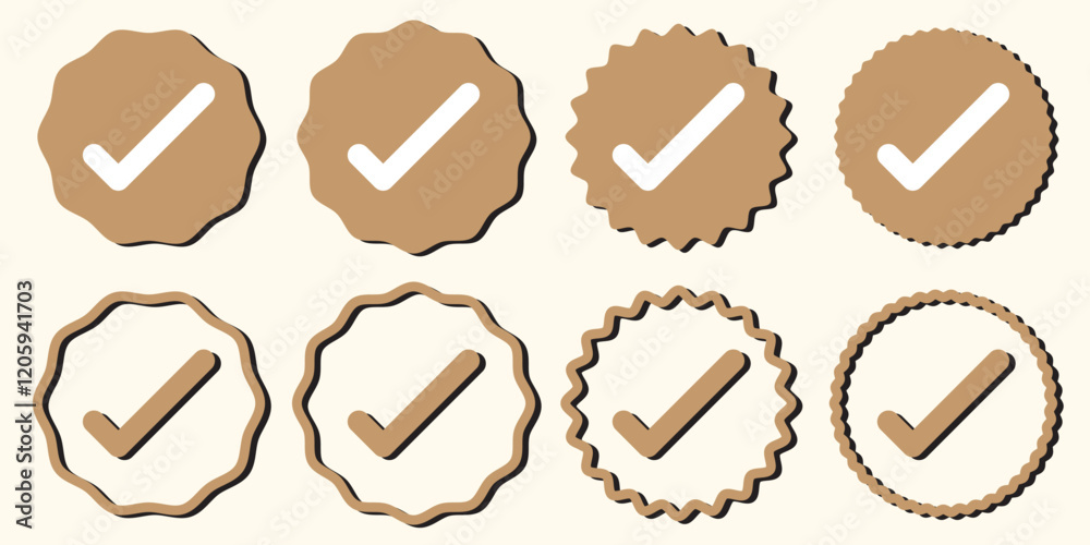 green check mark icon, check box icon set. circle and square. tick box ...