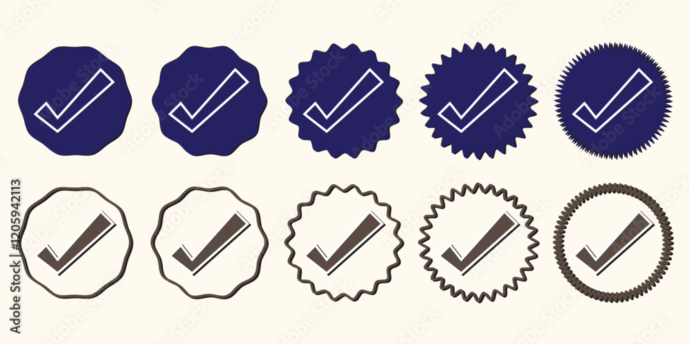 green check mark icon, check box icon set. circle and square. tick box ...