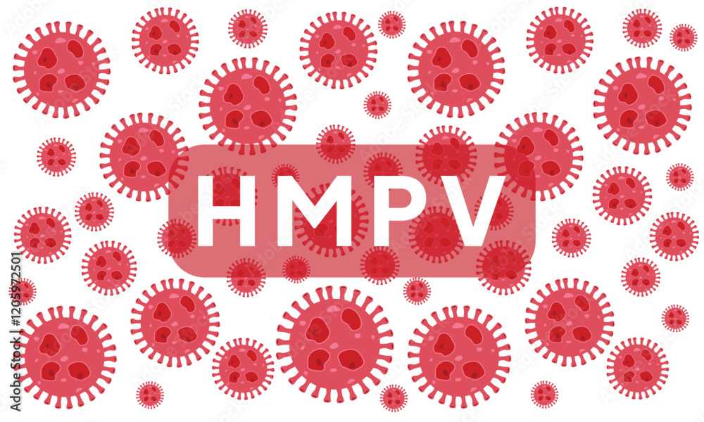 HMPV virus banner, Human Metapneumovirus respiratory virus vector ,HMPV ...