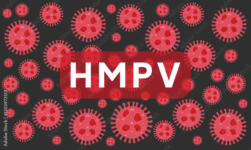 HMPV virus banner, Human Metapneumovirus respiratory virus vector ,HMPV ...