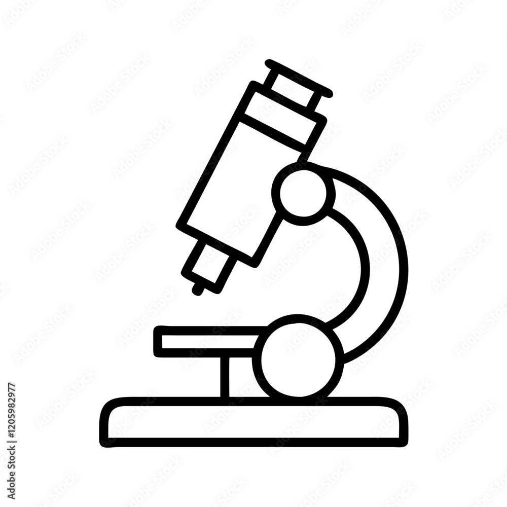 Image vectorielle Stock microscope icon, microscope line art - simple ...