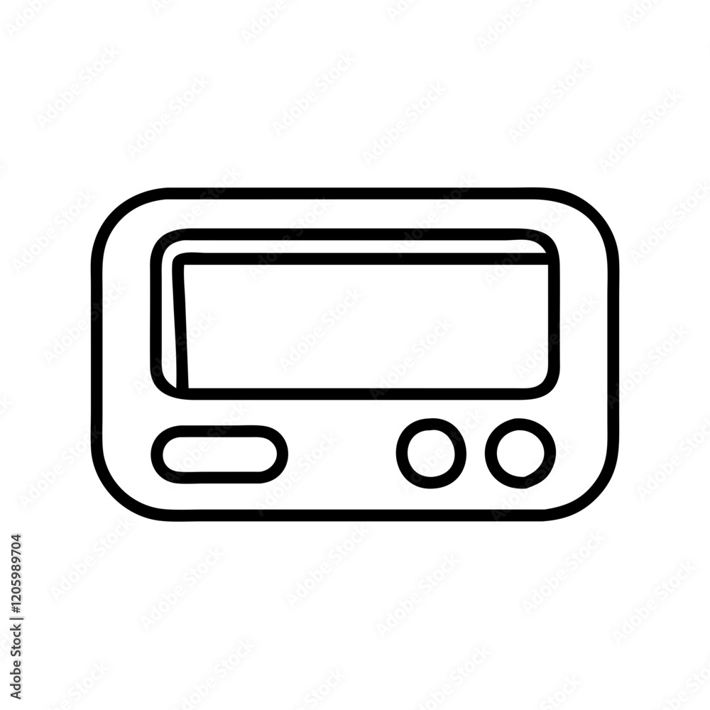 pager icon, pager line art - simple line art of pager, perfect for ...