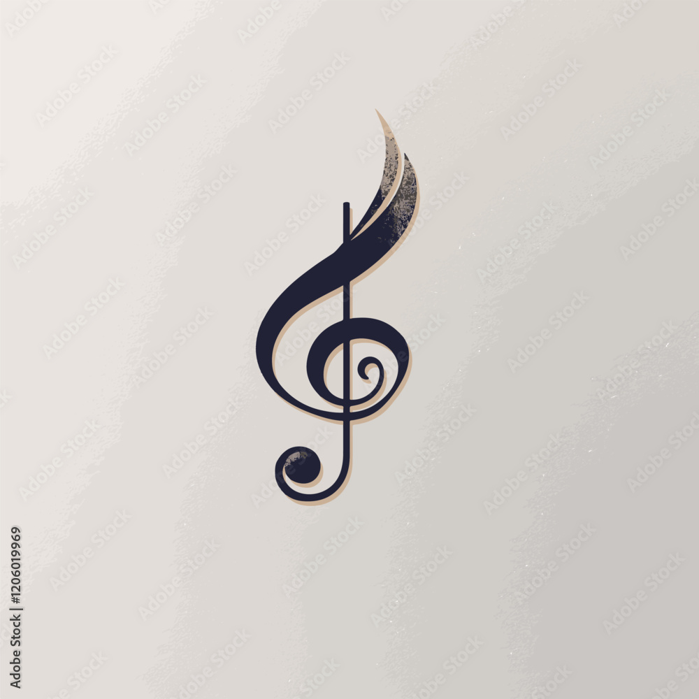 Music simbol. Musicnotes icons. Black treble clef, note, sharp, natural ...