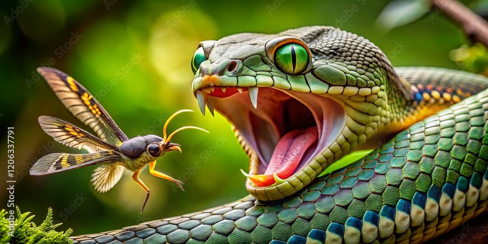 Pellucid Hawk Moth and Wagleri Viper: A Candid Encounter in the ...