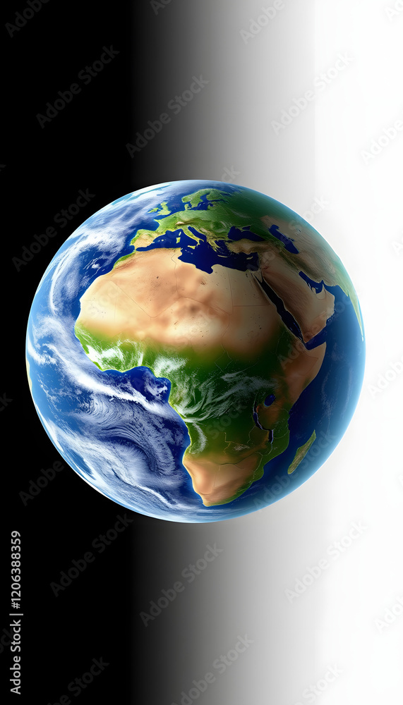 High resolution satellite image of Earth. Panoramic planet map with ...