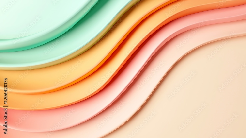 Dynamic organic shapes with vintage color palettes, overlaying textured ...