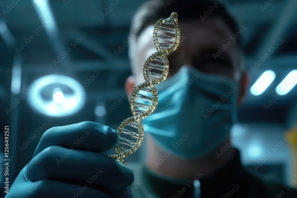 Researcher in laboratory: DNA analysis, scientific discovery, genetic ...