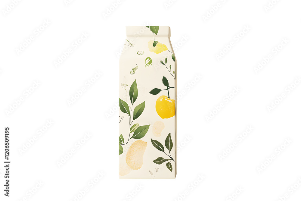 Blank juice box close lid isolated on cut out PNG or transparent ...