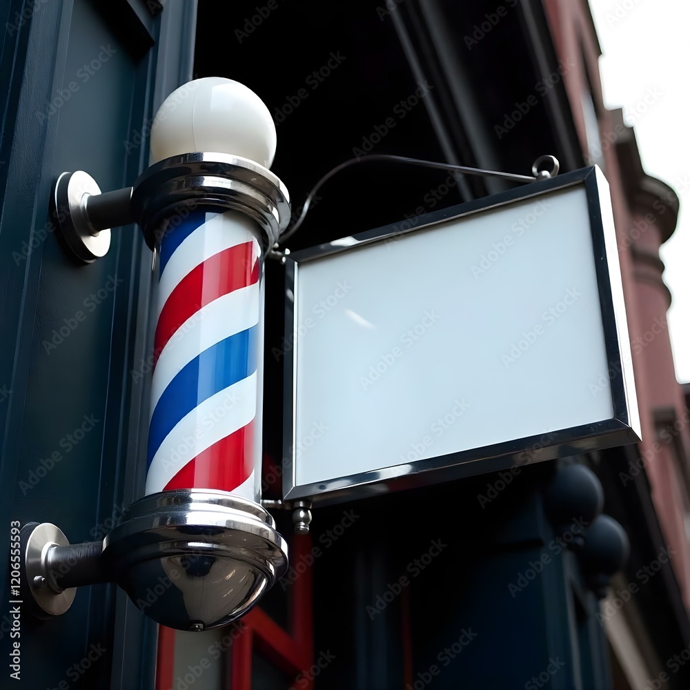 Zdjęcie bez tantiem: Logo Mockup for Barbershop Branding with Barber ...
