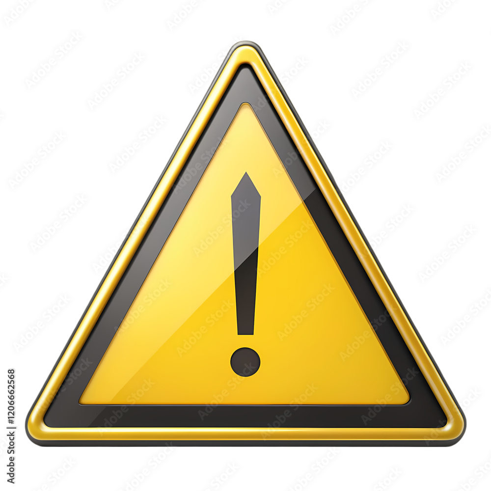 Blank Hazard Triangle Warning Sign: Isolated Vector Graphic for Safety ...