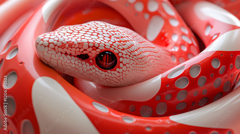 Futuristic snake illustrations cyber design vibrant neon color digital ...