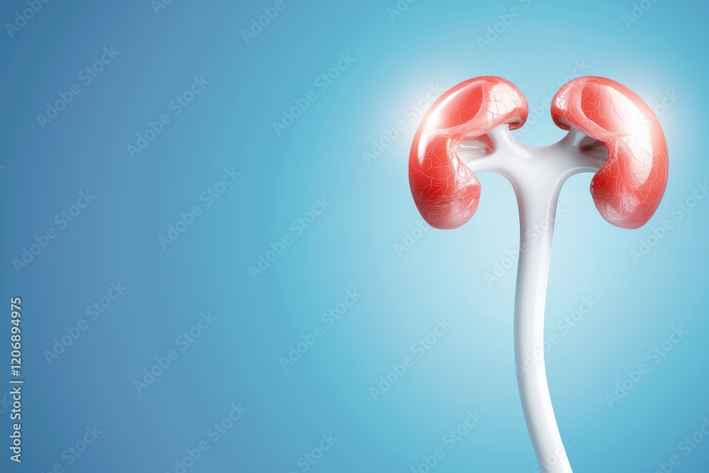 Understanding kidney functions in the human body medical illustration ...