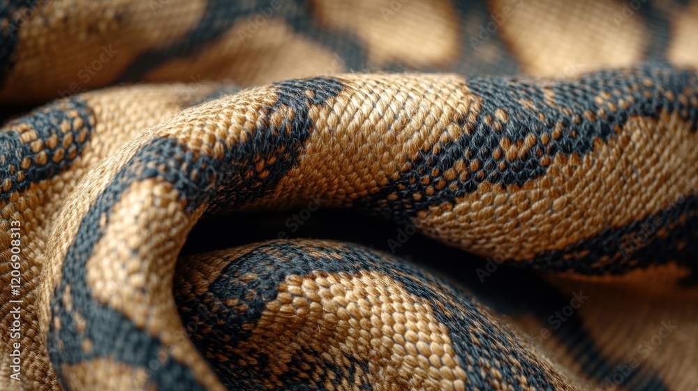 Striking patterns of a python skin showcasing its intricate textures in ...