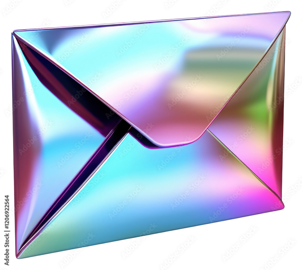 PNG Mail icon iridescent metal white background spectrum envelope ...