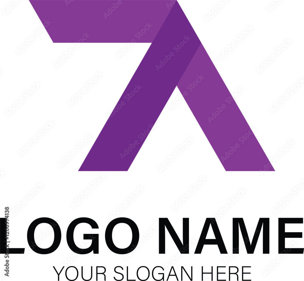 Seven A, 7A, logo design, monogram, abstract, wordmark, letter mark ...