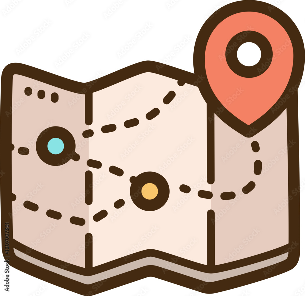 Destination map vector doodle illustration and graphic Stock Vector ...