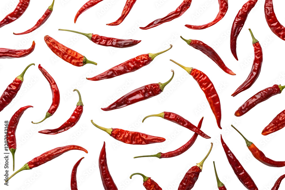 Dried Spicy Red Chili Peppers Pattern: A vibrant and fiery pattern of ...