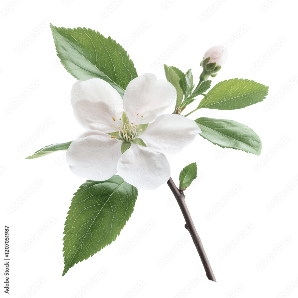 Sprint branch with flower isolated on transparent background. PNG ...