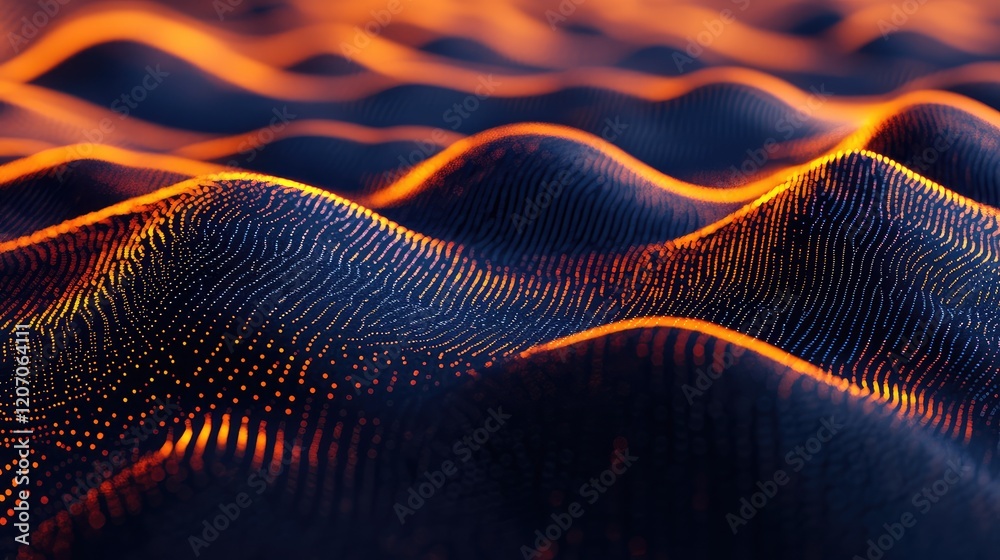Conceptual glowing digital landscape showcasing an AI system converting ... Conceptual glowing digital landscape showcasing an AI system converting ...