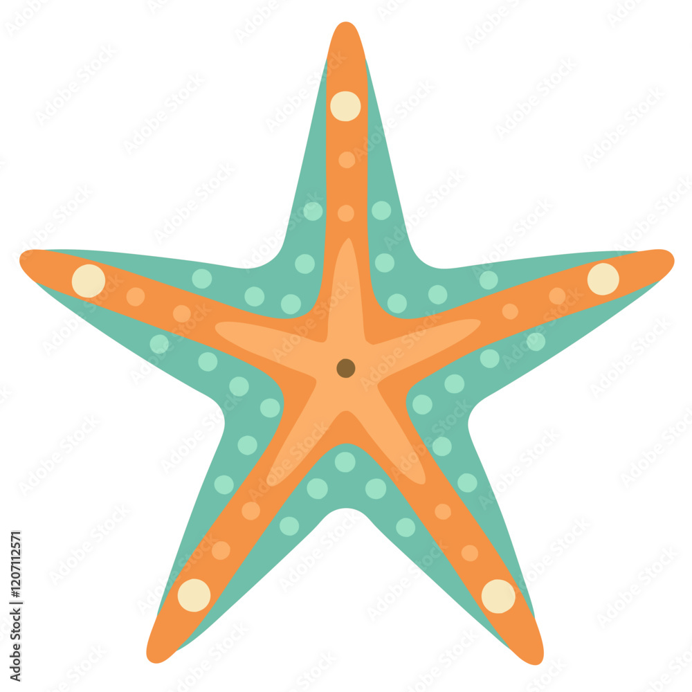 Simple starfish clipart with white background Stock Vector | Adobe Stock