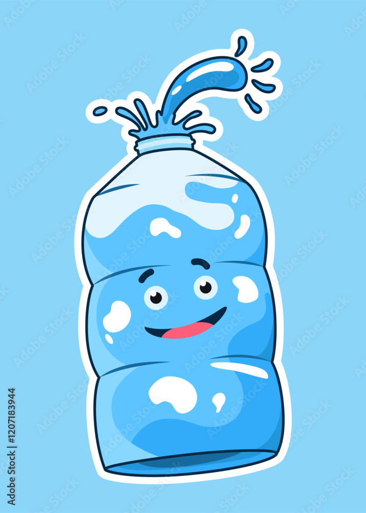 Water drop cartoon character, face emotion. Water character expression ...