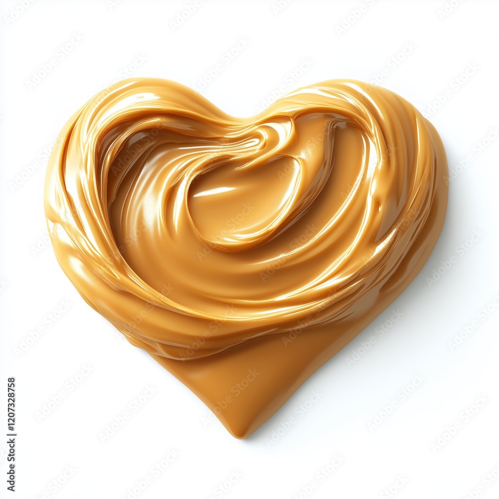 Heart shaped peanut butter smear isolated on transparent background ...