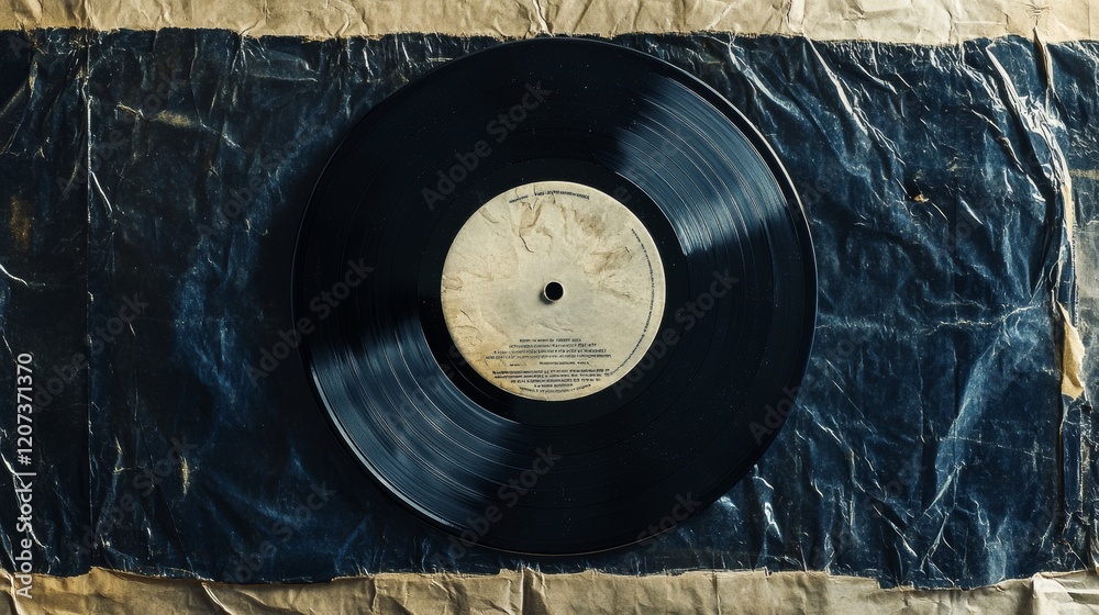 Vinyl cd album cover overlay for music record on black background ...