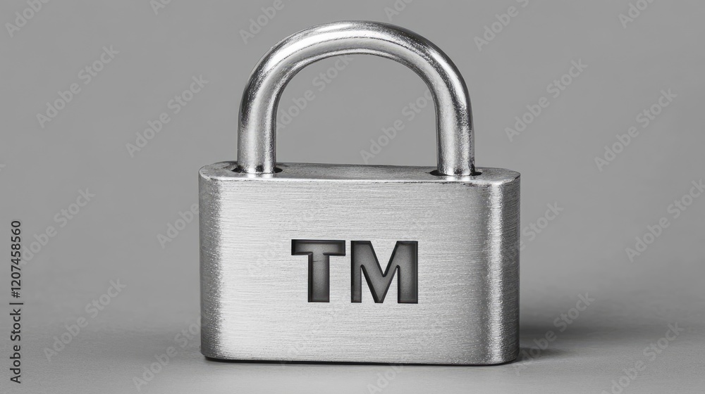 A concept image showing a padlock with a TM symbol to represent ...