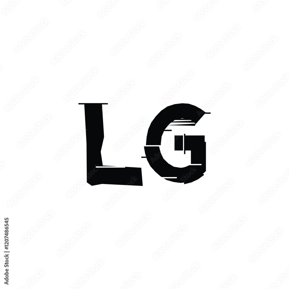LG monogram logo design letter text name symbol monochrome logotype ...