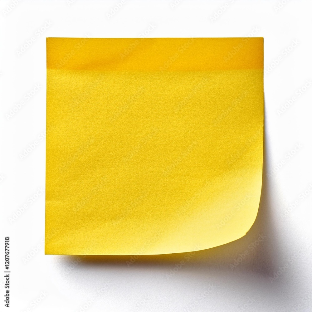 yellow post it note isolated Stock Illustration | Adobe Stock