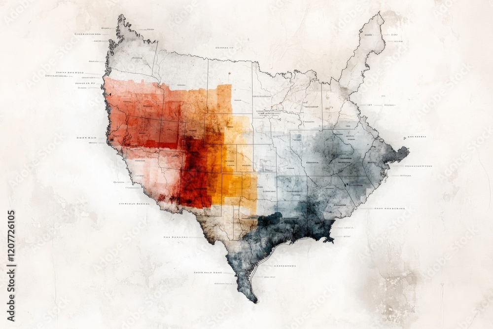Ilustración de Stock A county map of Wyoming with clear boundaries ...