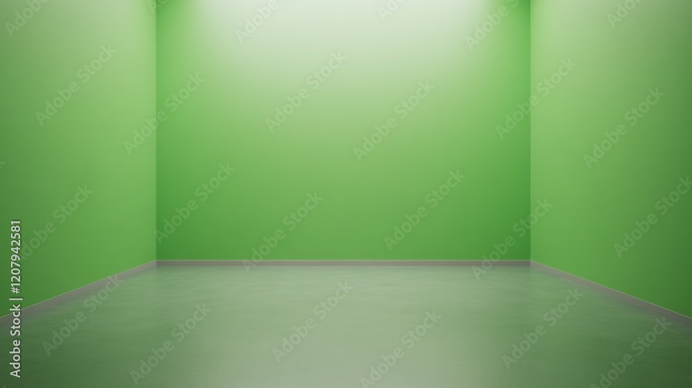 Green Screen Interior in High Rise Building Featuring Smooth Green ...