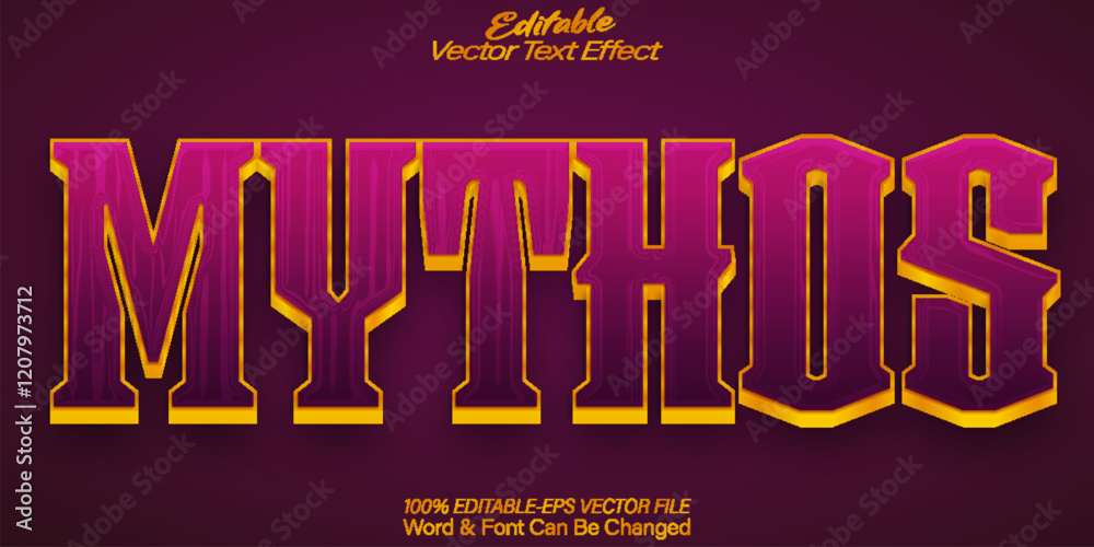 Mythos Vector Text Effect Editable Alphabet Legend Lore Mythology の ...